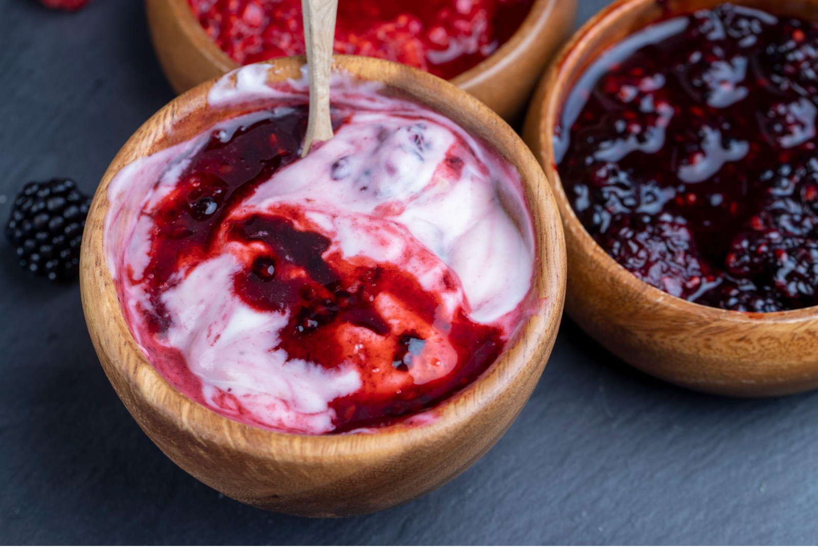 Danish Red Berry Pudding with Cream